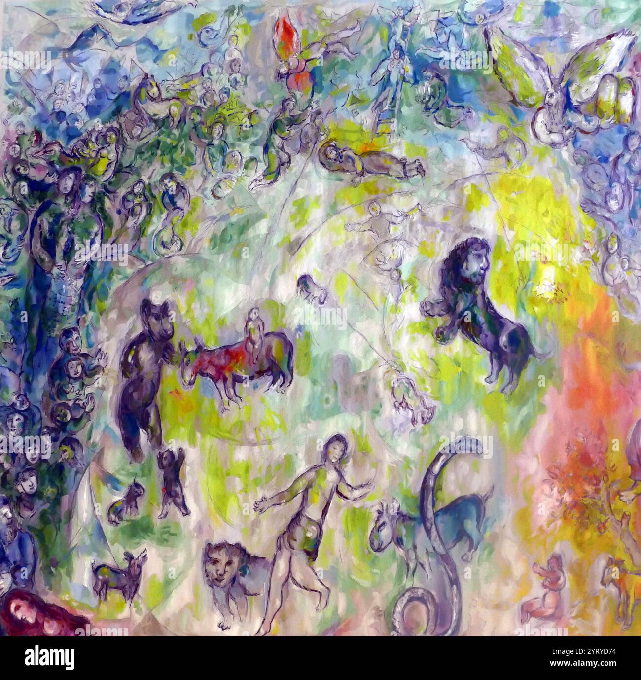 Tapestry in the Chagall State Hall, in the Knesset, (Parliament ...