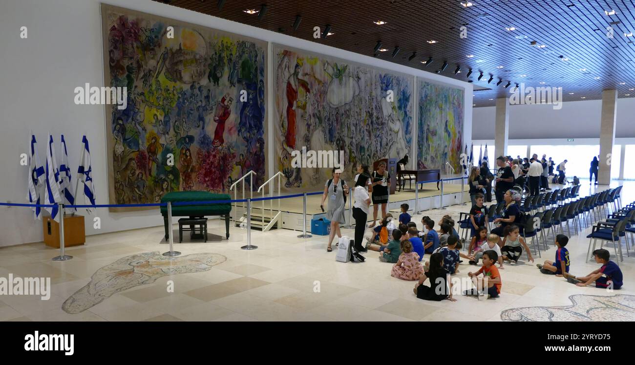 Tapestry in the Chagall State Hall, in the Knesset, (Parliament ...