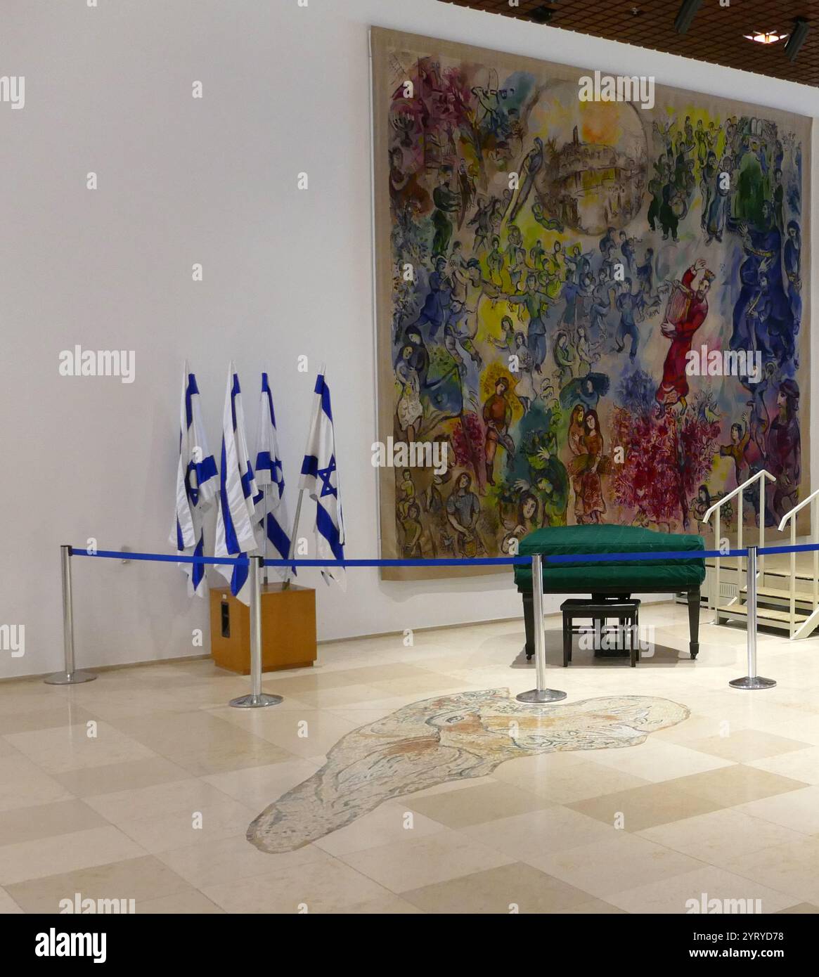 Tapestry in the Chagall State Hall, in the Knesset, (Parliament ...