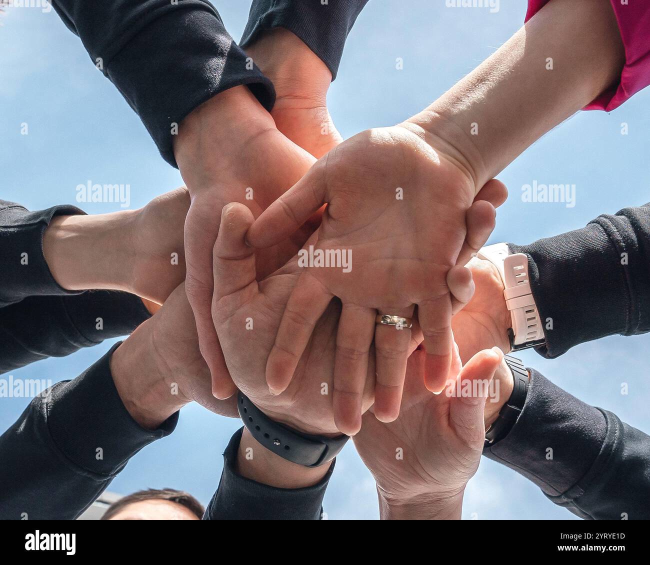 hand on hA symbolic image of hands stacked on top of each other ...