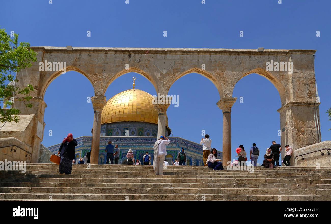 The Dome of the Rock, (Qubbat al-Sakhrah), on the Temple Mount in the ...