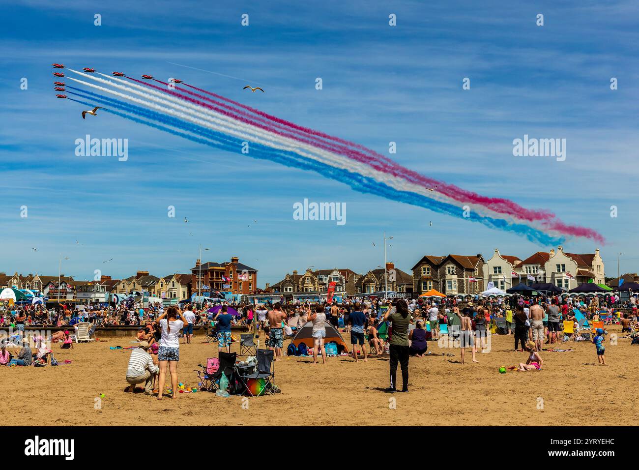The Red Arrows Aerobatic Display Team Stock Photo - Alamy