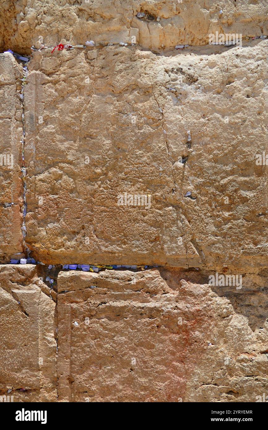 The Western Wall, (Wailing Wall, or Kotel), an ancient limestone wall ...