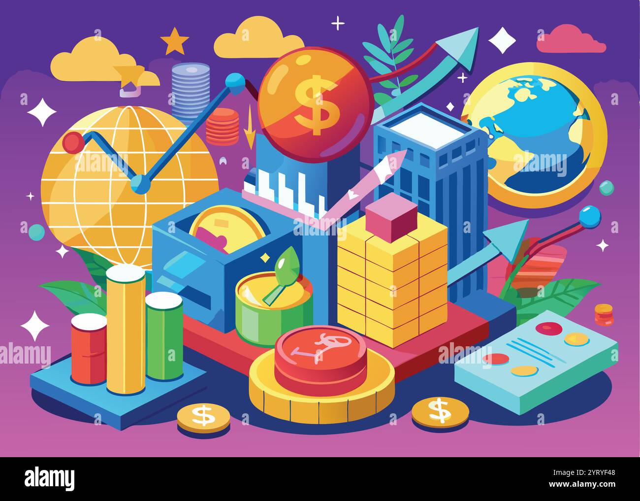 Foreign Exchange Reserve Insights infographics. vector Stock Vector ...