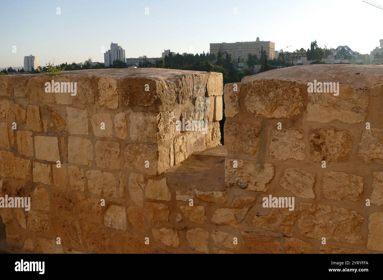 King David Hotel viewed from the Walls of Jerusalem. In 1535, when Jerusalem was part of the ...