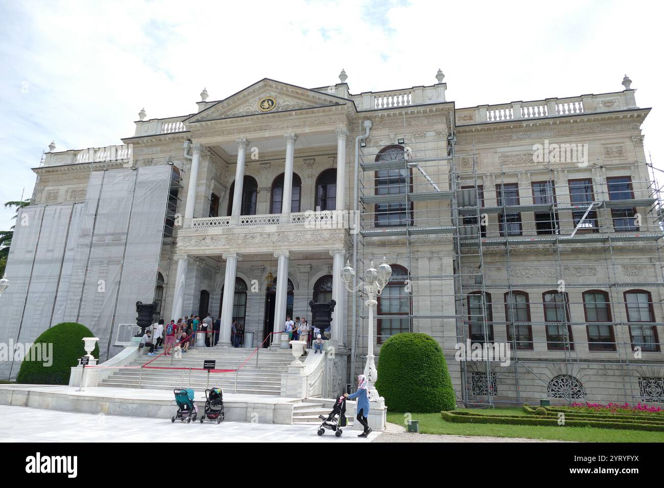 Dolmabahce Palace, Istanbul, Turkey, on the European coast of the ...