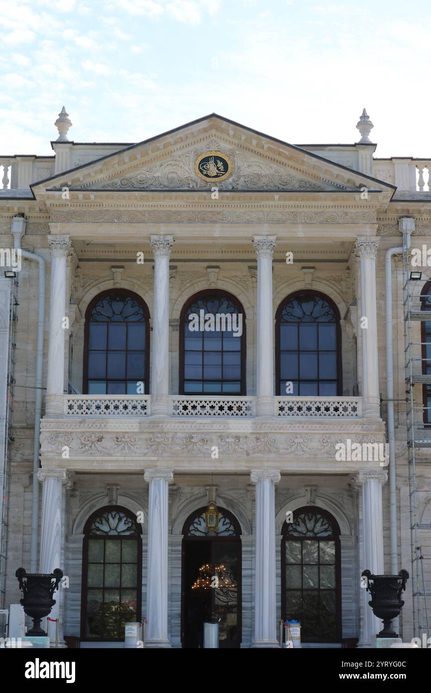 Dolmabahce Palace, Istanbul, Turkey, on the European coast of the ...