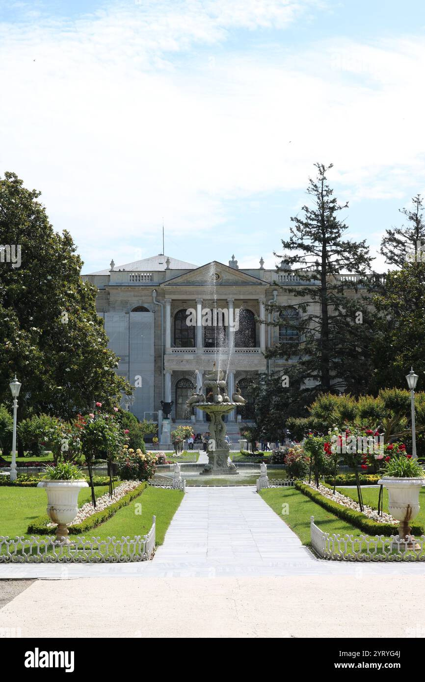 Dolmabahce Palace, Istanbul, Turkey, on the European coast of the ...