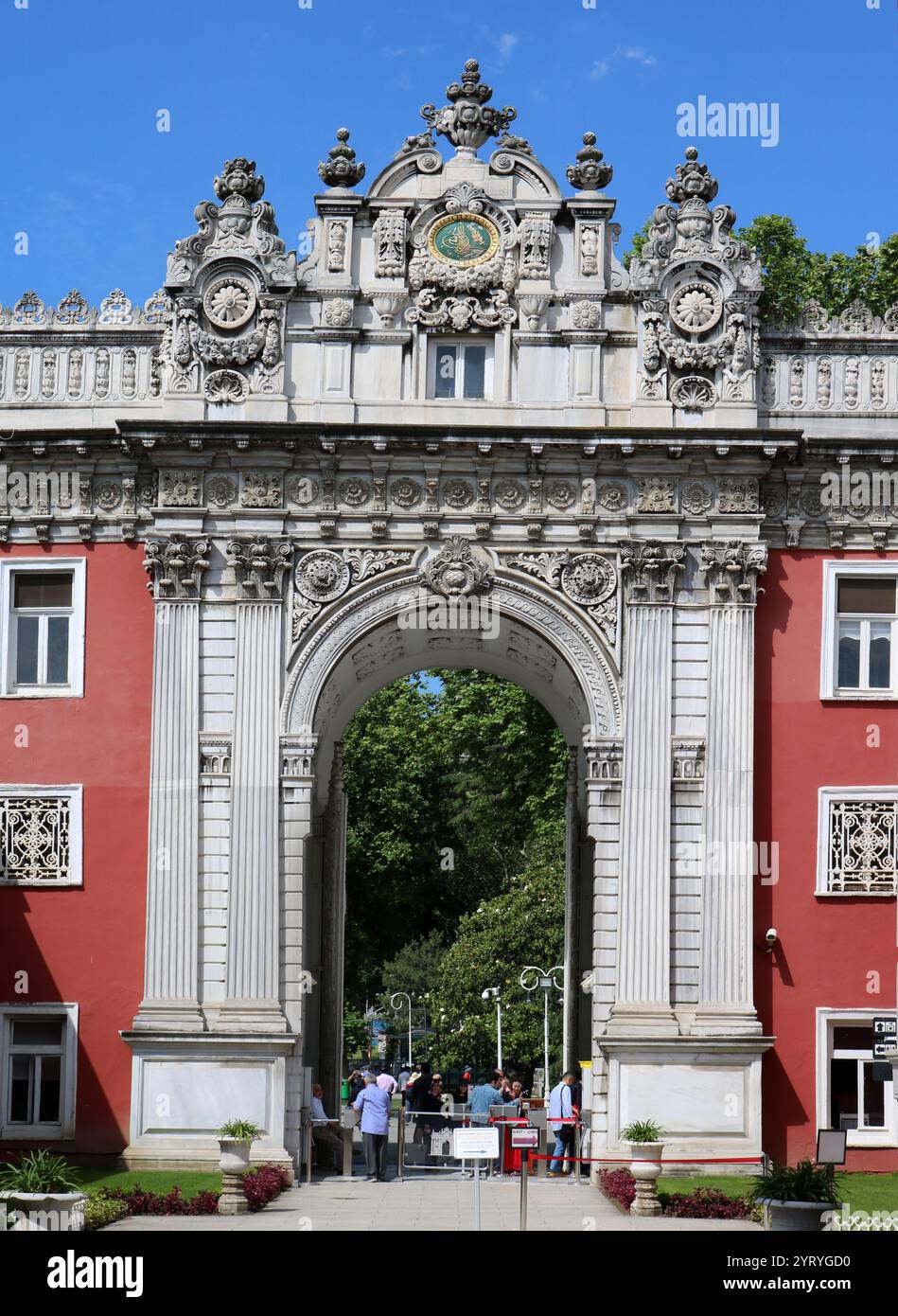 Dolmabahce Palace, Istanbul, Turkey, on the European coast of the ...