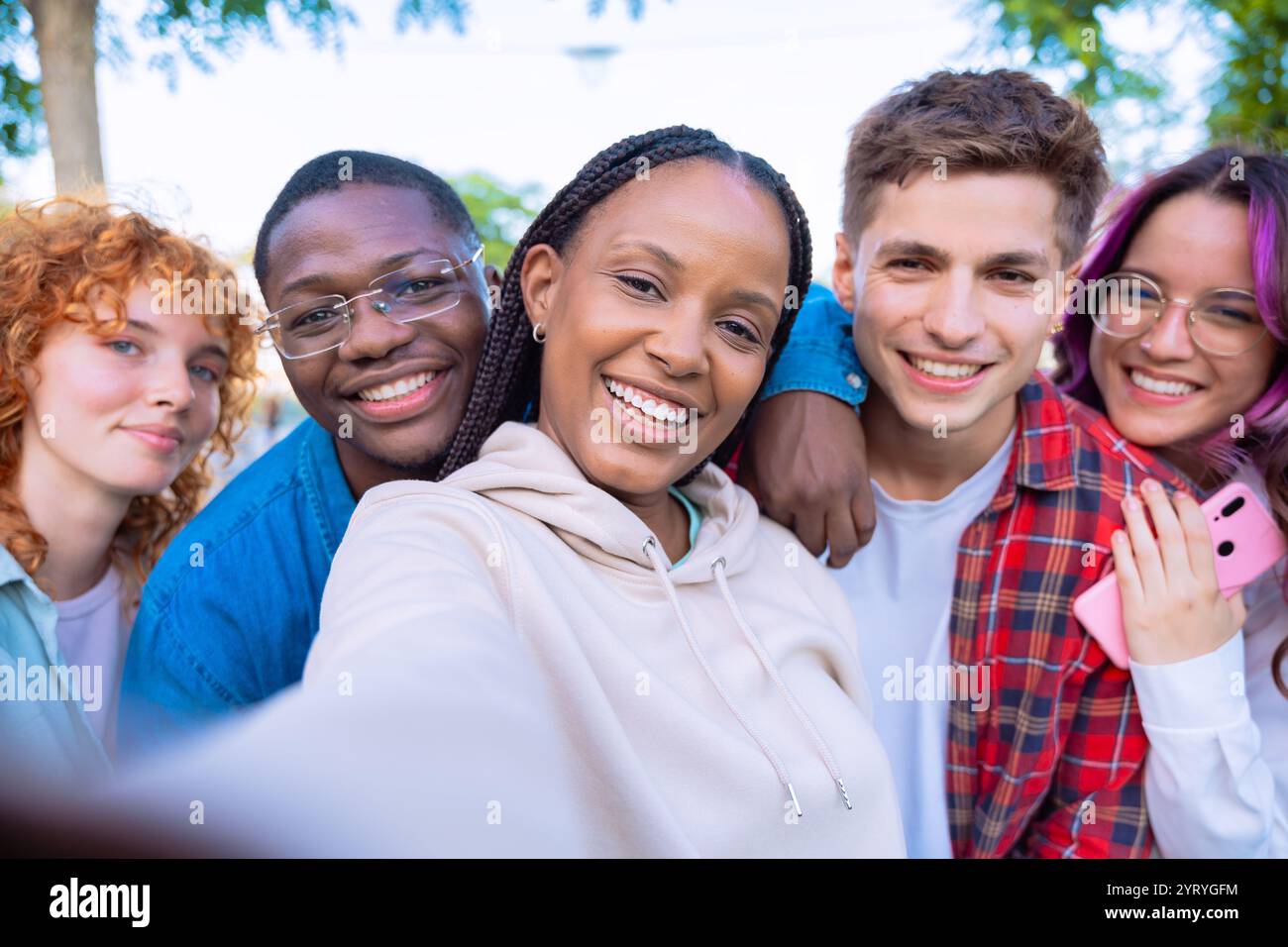 Diverse group people smiling waving hi-res stock photography and images ...
