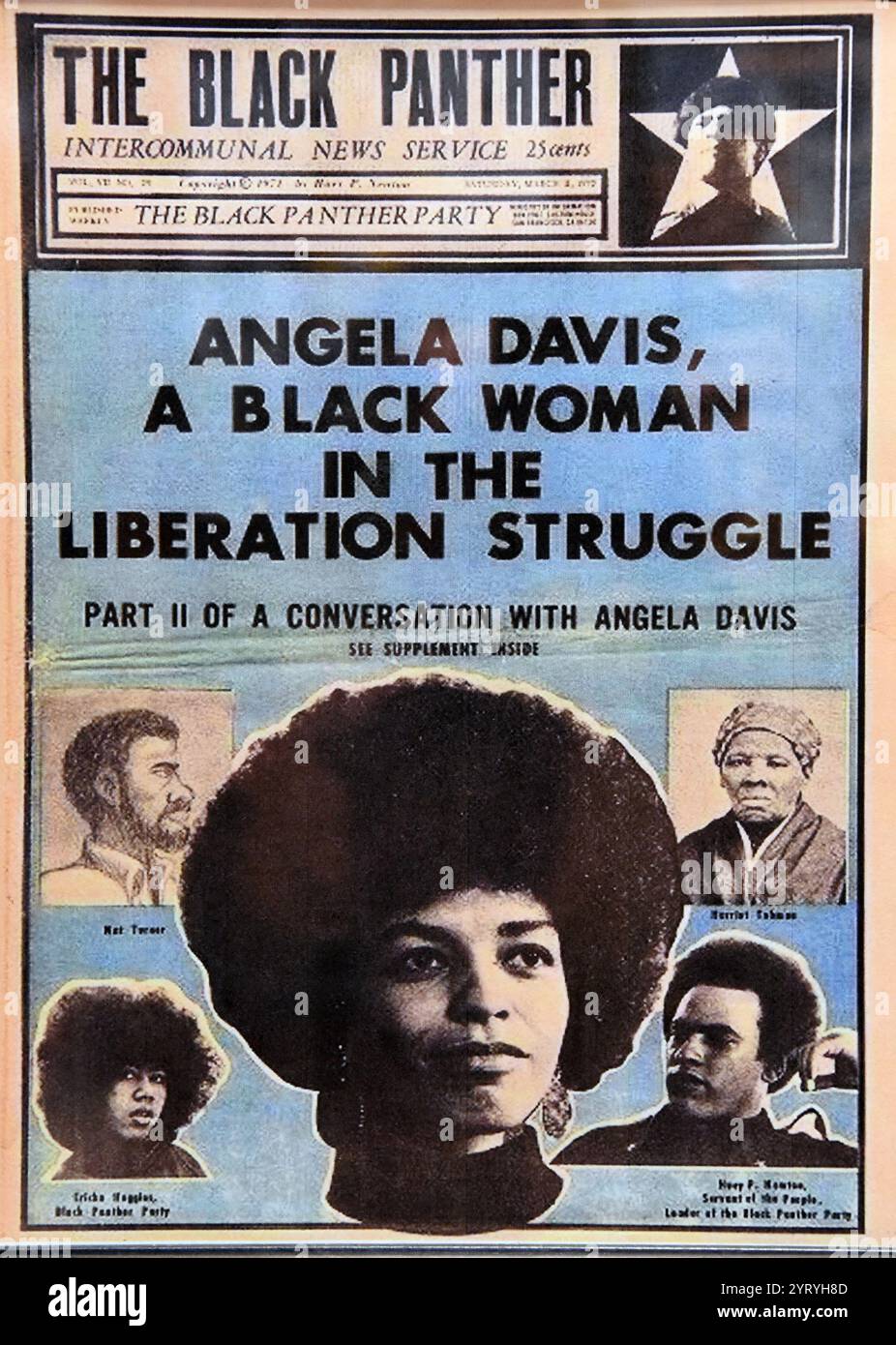 Black Panther Poster in support of Angela Yvonne Davis (born 1944 ...