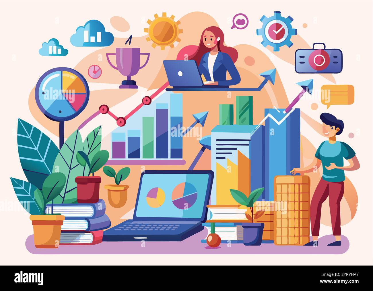Trends in Freelance Economy infographics. vector Stock Vector Image & Art - Alamy
