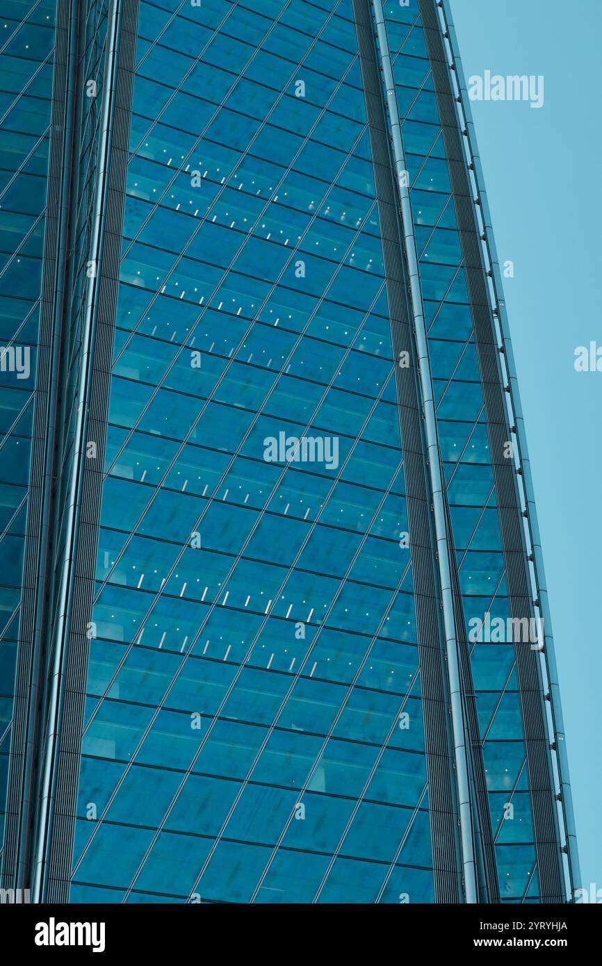 The Modern Architectural Design features a stunning Blue Glass Facade ...