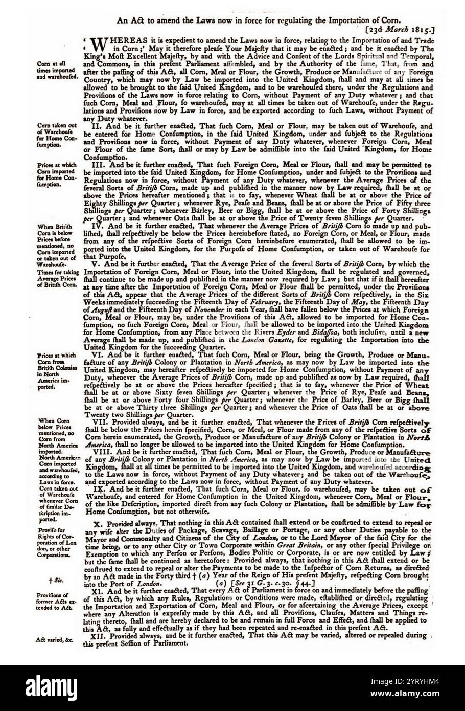 The corn law farmers hi-res stock photography and images - Alamy