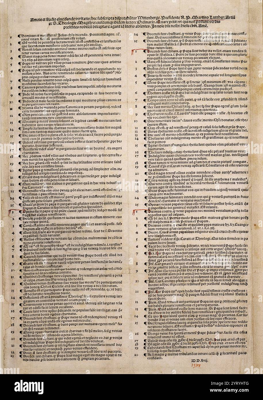 95 theses of martin luther hi-res stock photography and images - Alamy