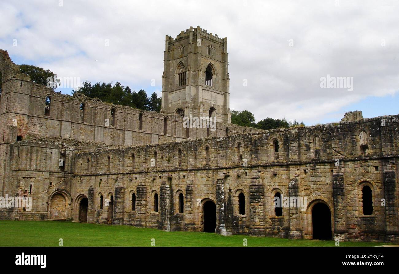 Fountains Abbey a Cistercian monastery in England, in North Yorkshire ...
