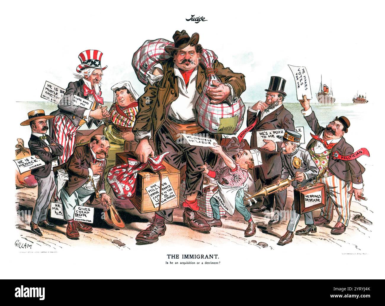 The immigrant. Is he an acquisition or a detriment Stock Photo - Alamy