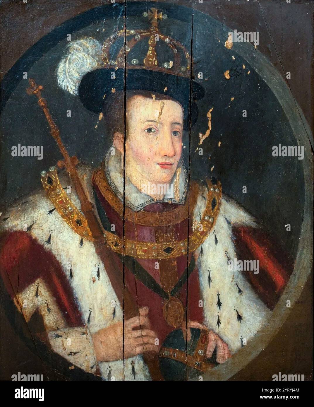 Edward VI (1537 ? 1553) King of England; coronation portrait Stock ...