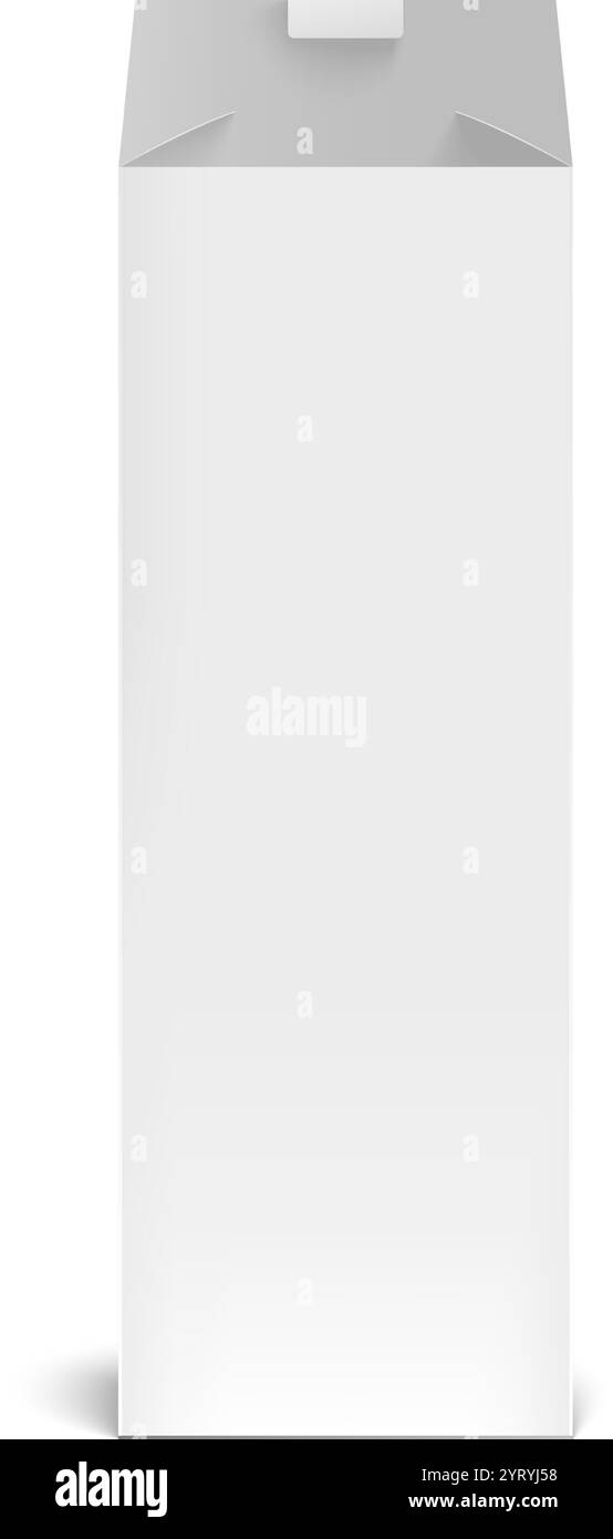 Realistic white cardboard packaging box mockup standing upright, ideal ...
