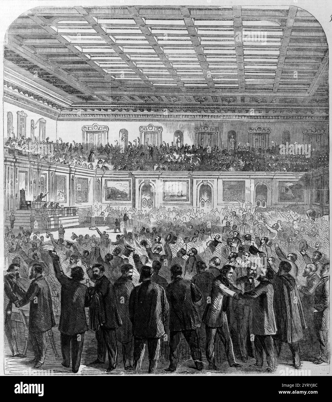 Scene in the House on the passage of the proposition to amend the ...