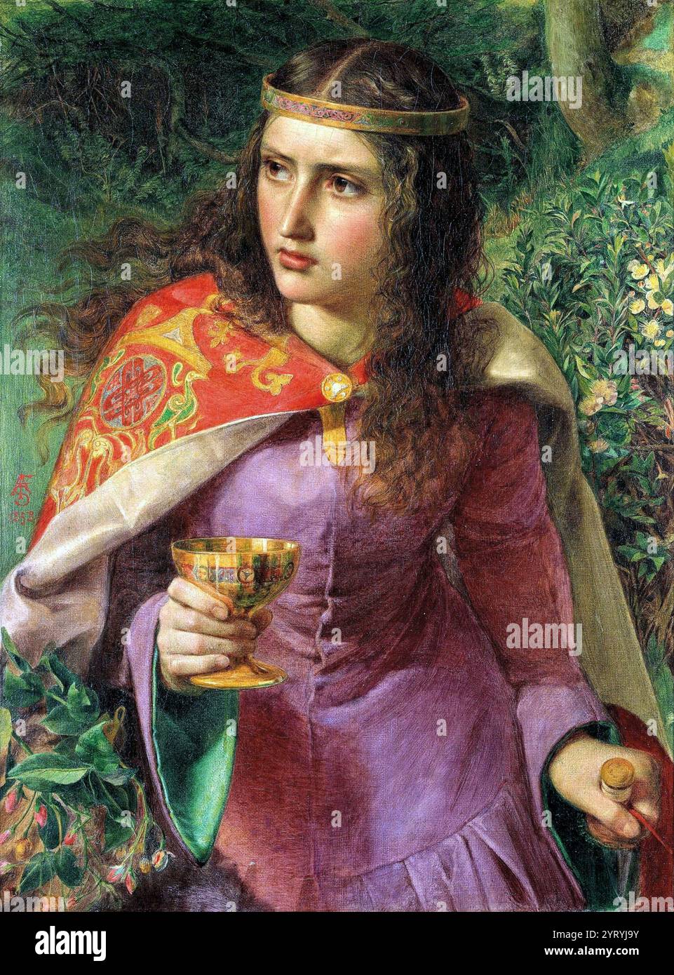 Queen Eleanor of Aquitaine. Painting by Frederick Sandys (1858 Stock ...
