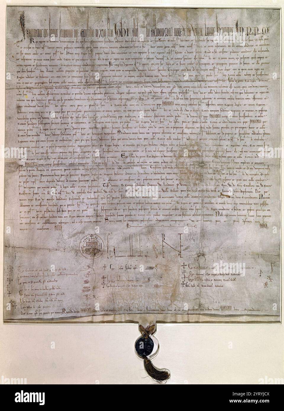 Papal Bull issued by Pope Innocent III, taking England under his ...