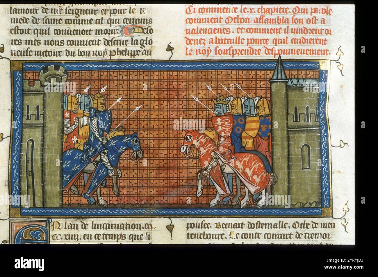 An illumination from a 14th Century manuscript of the "Grandes ...