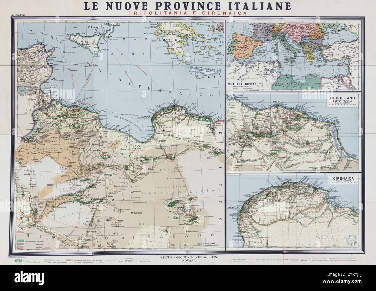 Map showing Italian conquest of Libya, 1912 Stock Photo - Alamy