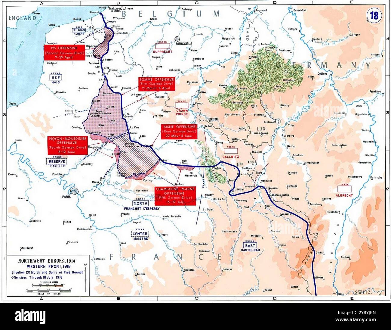Trench map world war i map hi-res stock photography and images - Alamy