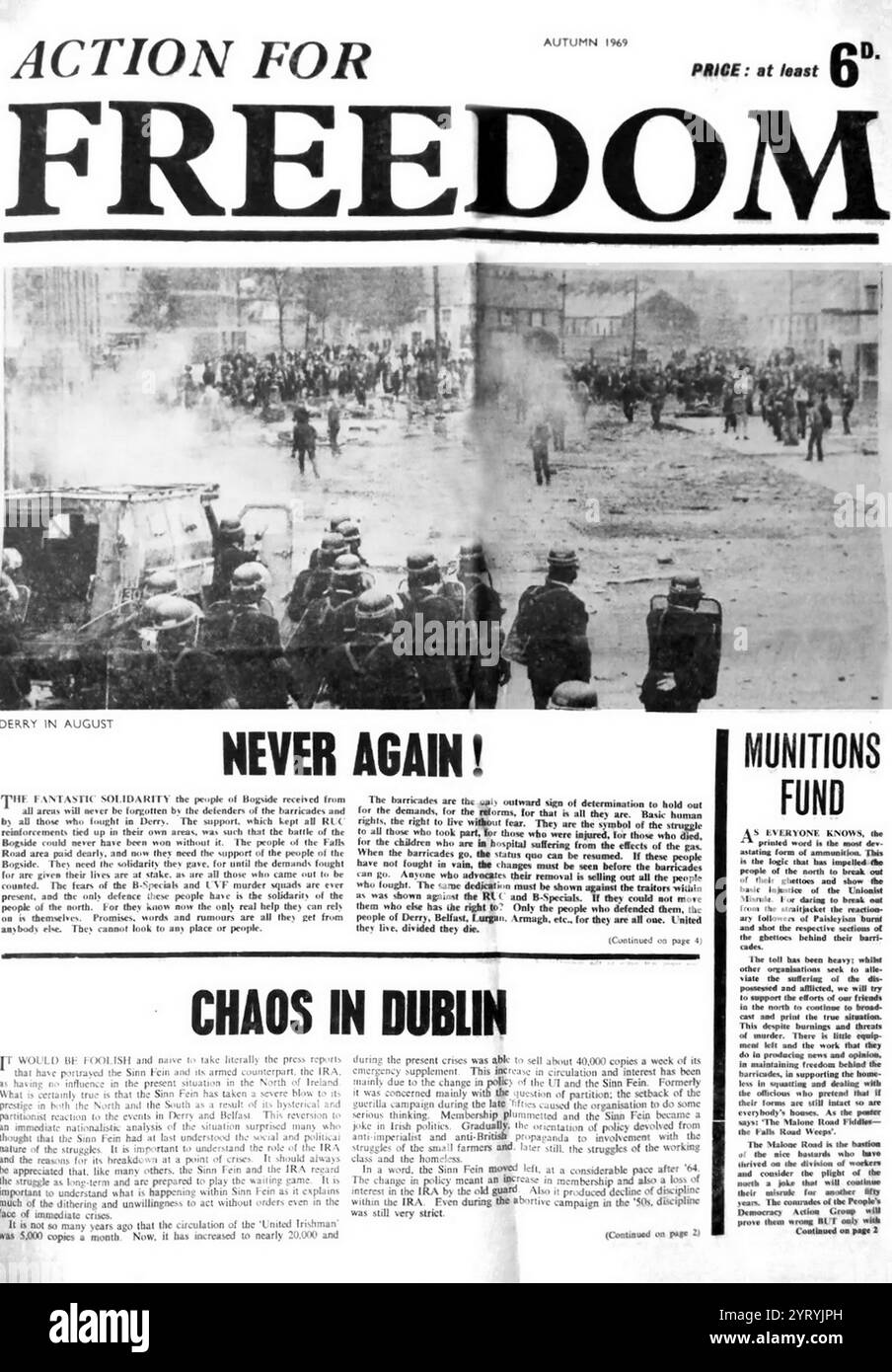 News coverage of The Battle of the Bogside was a large three-day riot ...