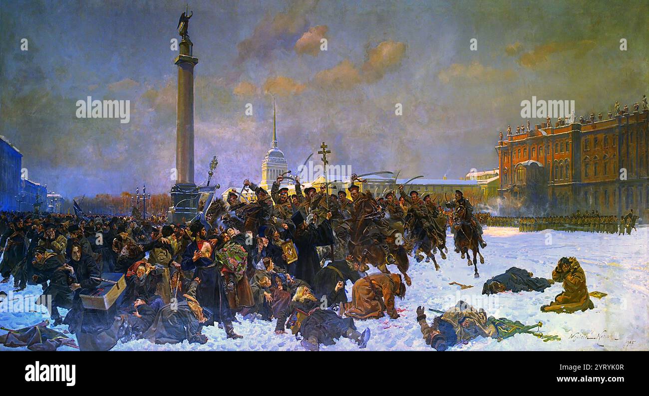 Bloody Sunday in 1905 by Wojciech Cossack. Bloody Sunday or Red Sunday ...