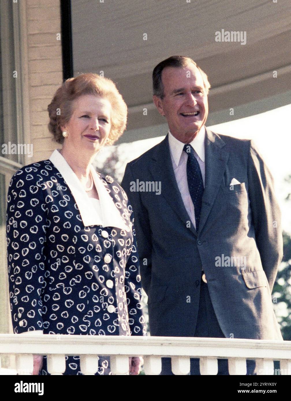 Vice President George Bush meets with Prime Minister Margaret Thatcher ...