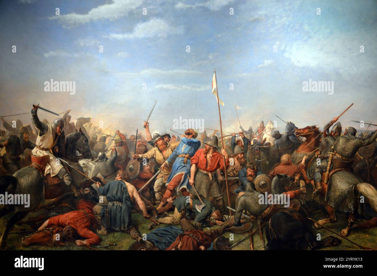 The Battle of Stamford Bridge, painted in 1870 by Peter Nicolai Arbo ...