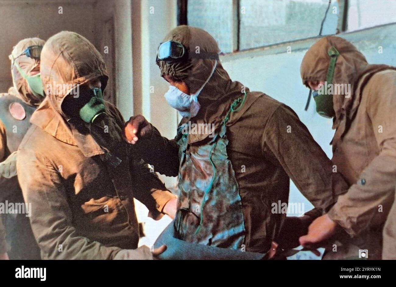 Inspectors visit the Chernobyl reactor site to take radiation readings ...