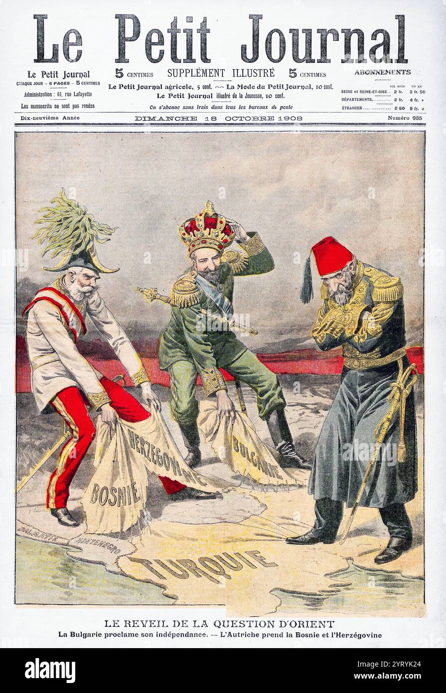 Illustration from the French magazine Le Petit Journal on the Bosnian ...