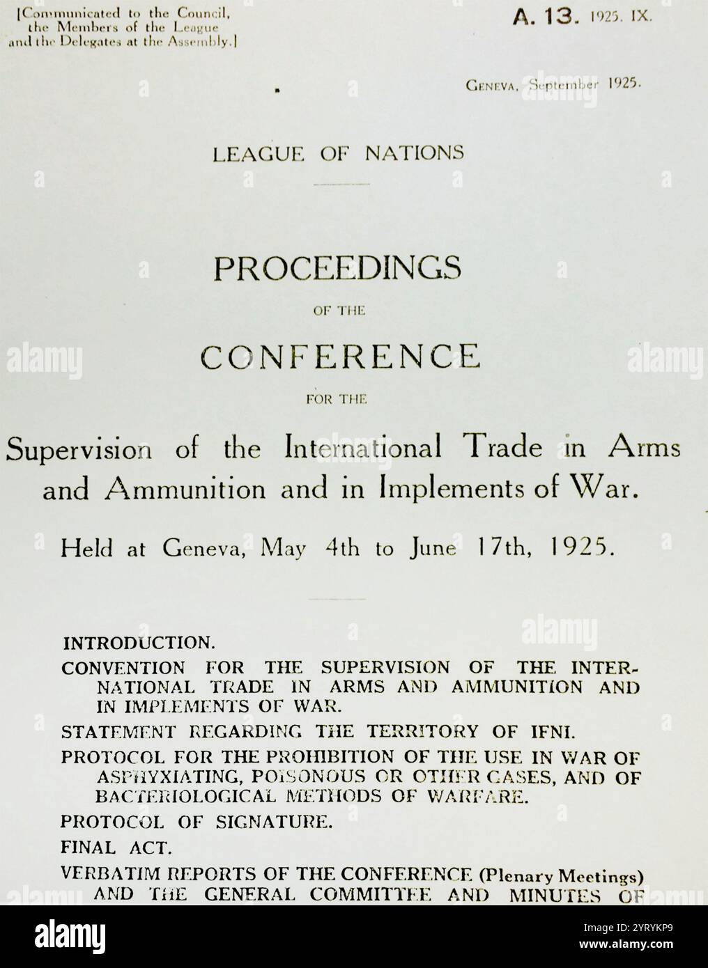 Geneva protocol hi-res stock photography and images - Alamy