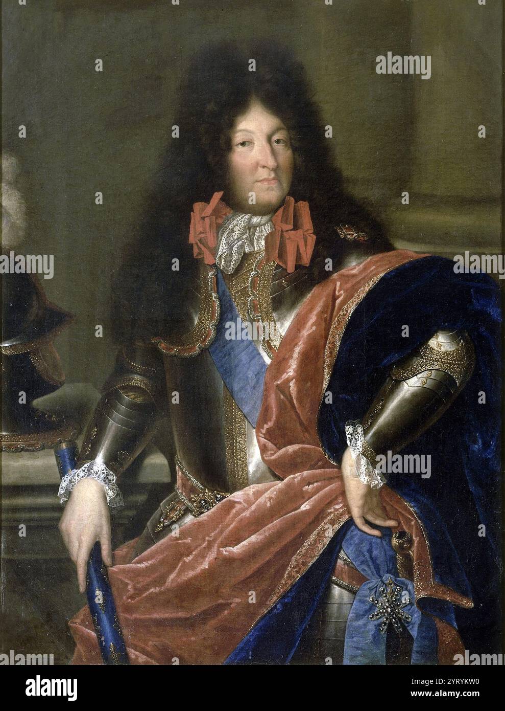 Portrait of Louis XIV of France (1638-1715). painted circa 1685 and attributed to Jean Nocret ...