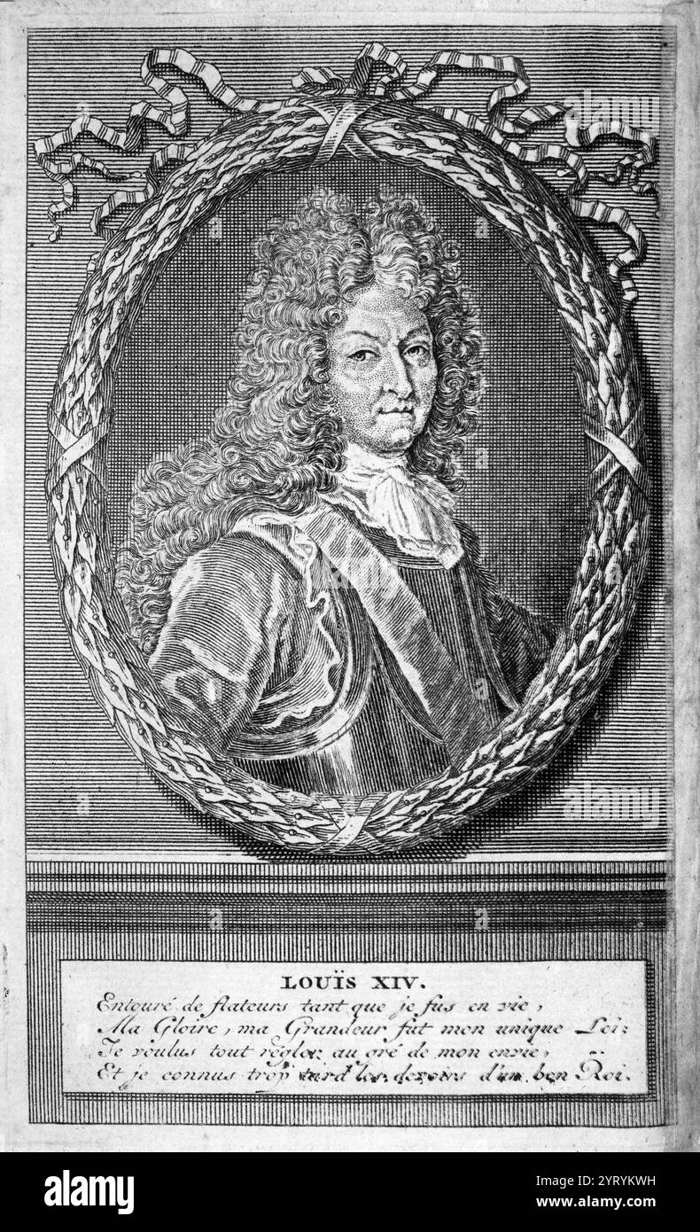 Louis XIV de France, engraving dated 1749 by Jean Du Mont baron de ...