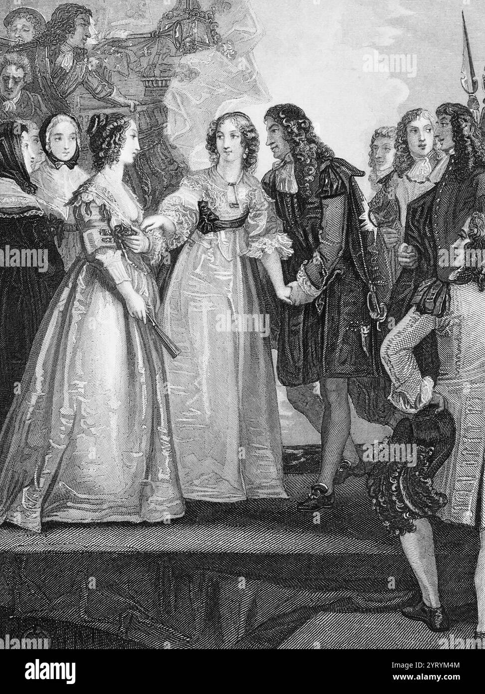 Charles II of England welcomes his sister, Duchess Henrietta of Orleans ...