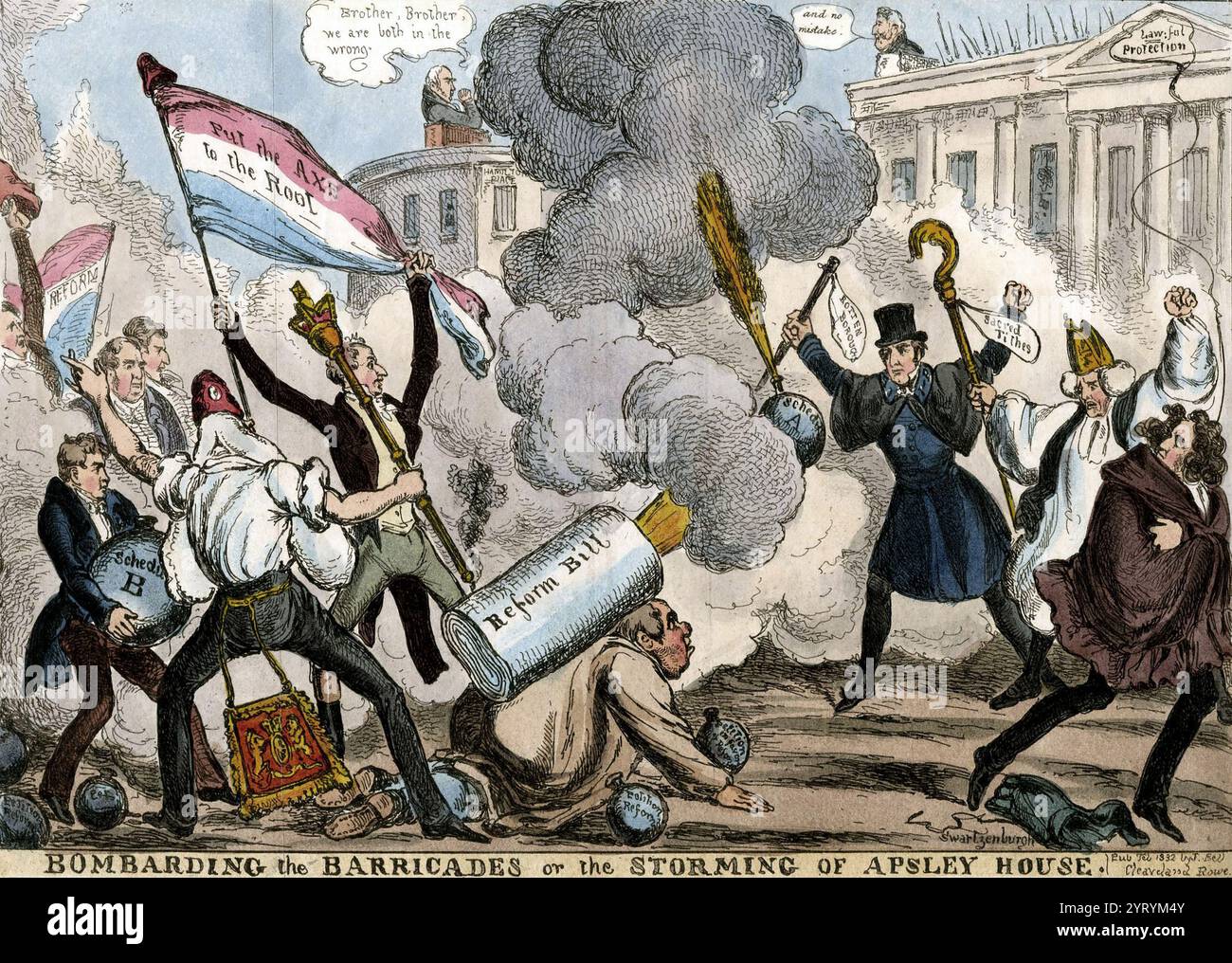 Bombarding the Barricades or the Storming of Apsley House : civilian ...