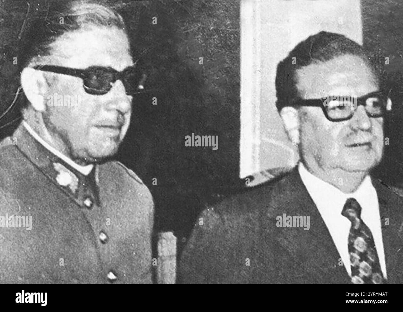 General Augusto Pinochet with President Salvador Allende of Chile who ...