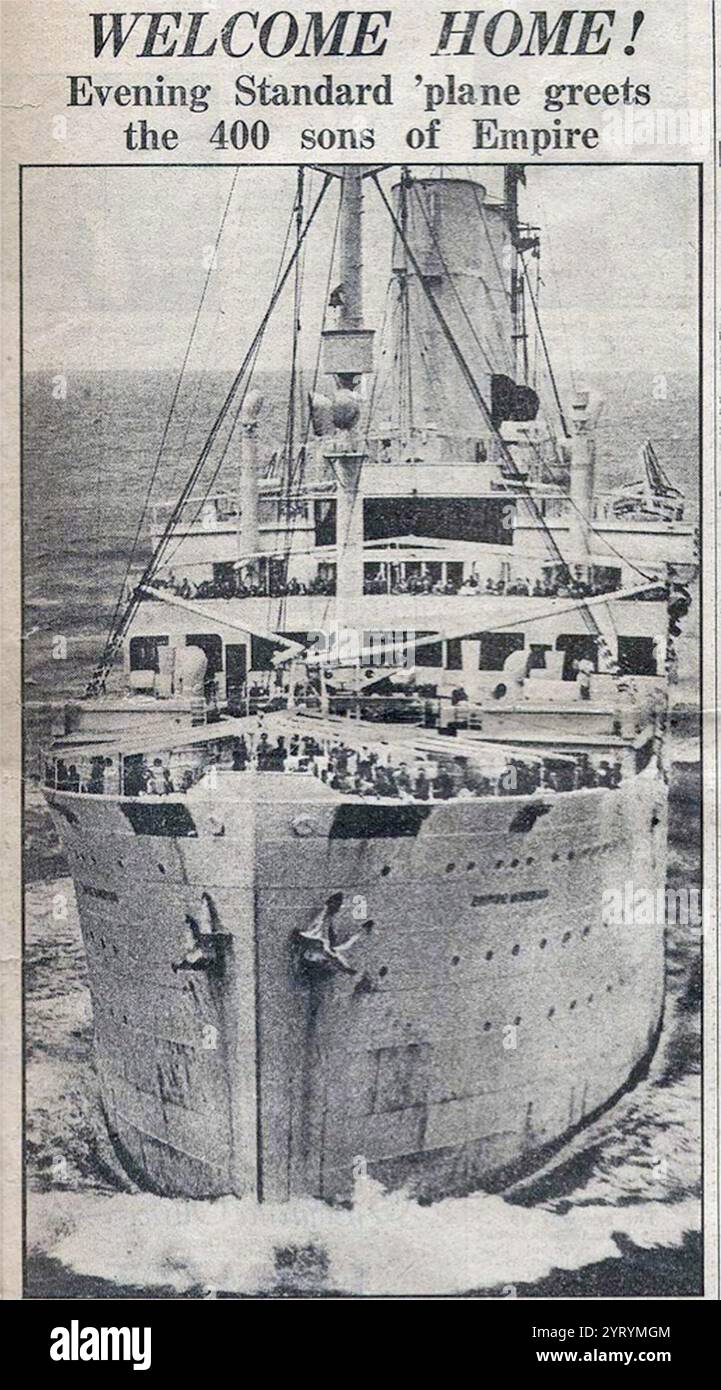 Empire windrush boat hi-res stock photography and images - Alamy