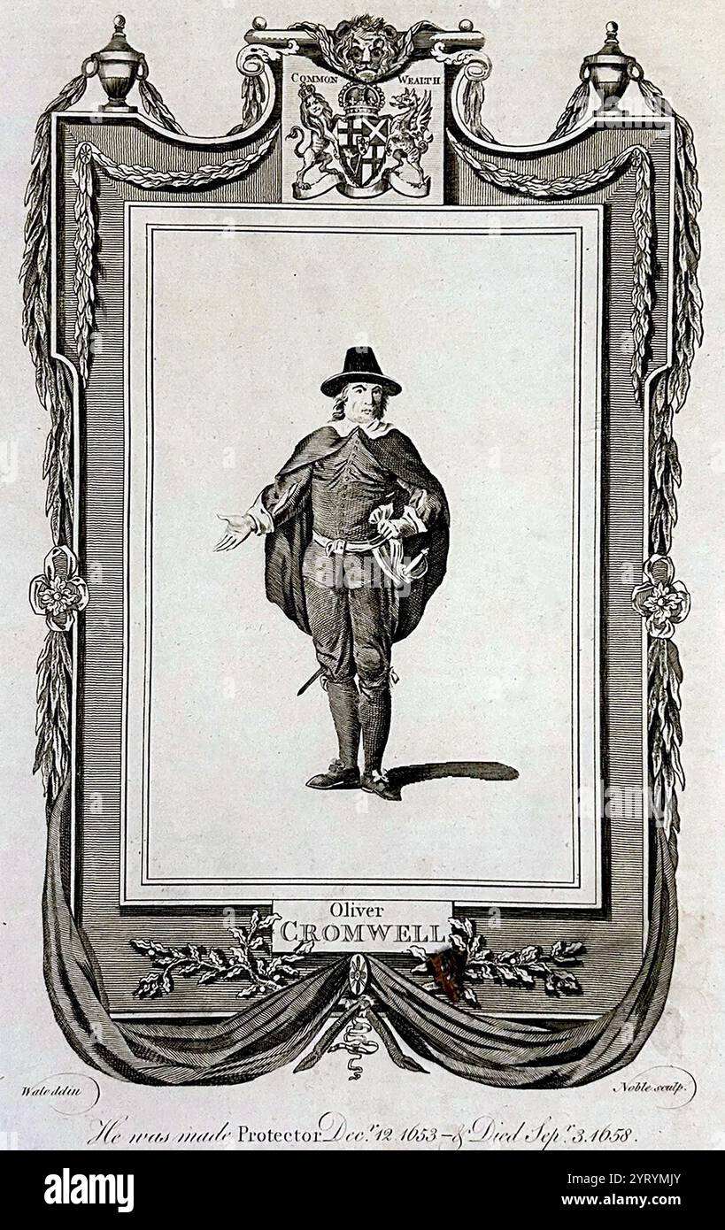 Oliver Cromwell as Lord Protector of the British Commonwealth. 1657 ...