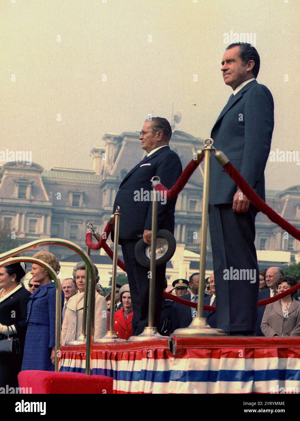 Arrival ceremony for Marshall Tito, (leader of Yugoslavia from 1944 ...
