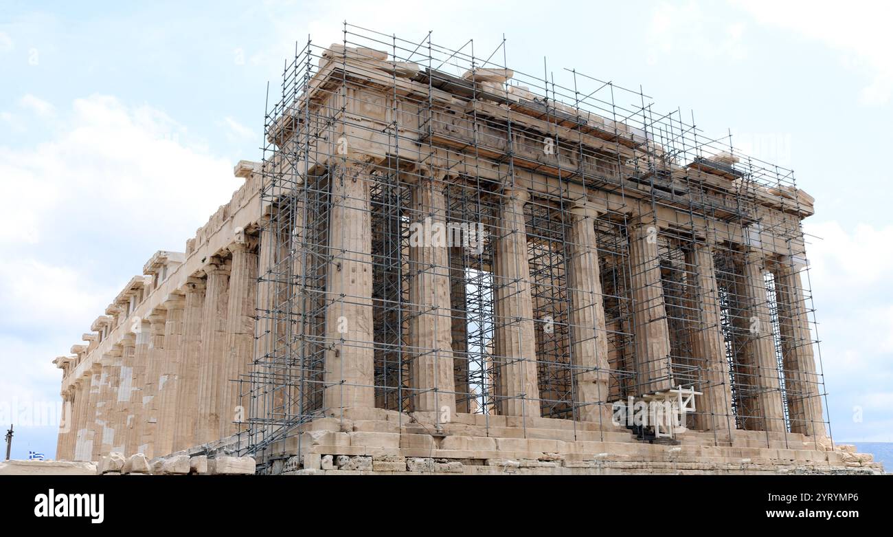 The Parthenon is a former temple, on the Athenian Acropolis, Greece, that was dedicated to the ...