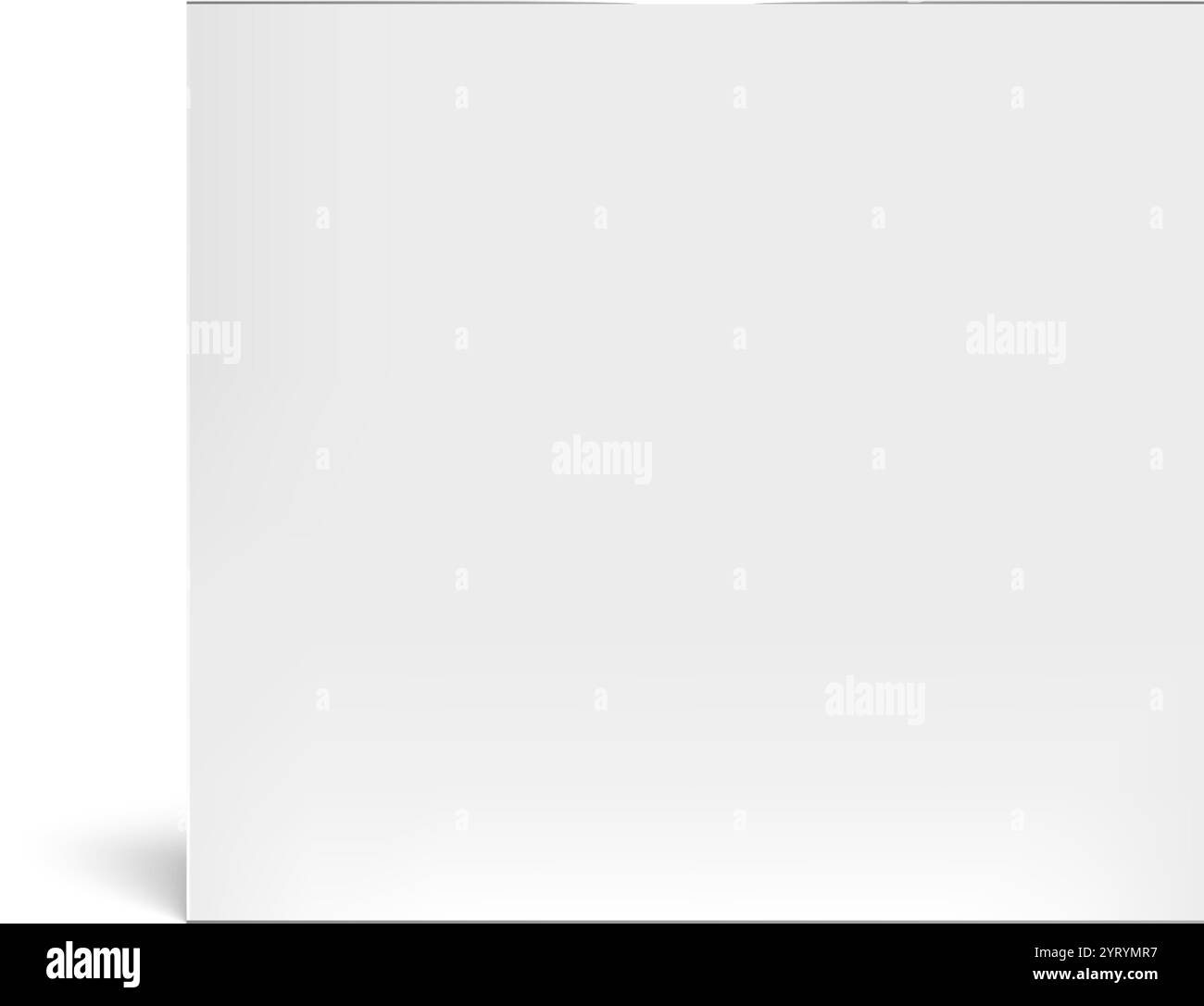 Realistic white blank closed box packaging mockup standing on white ...