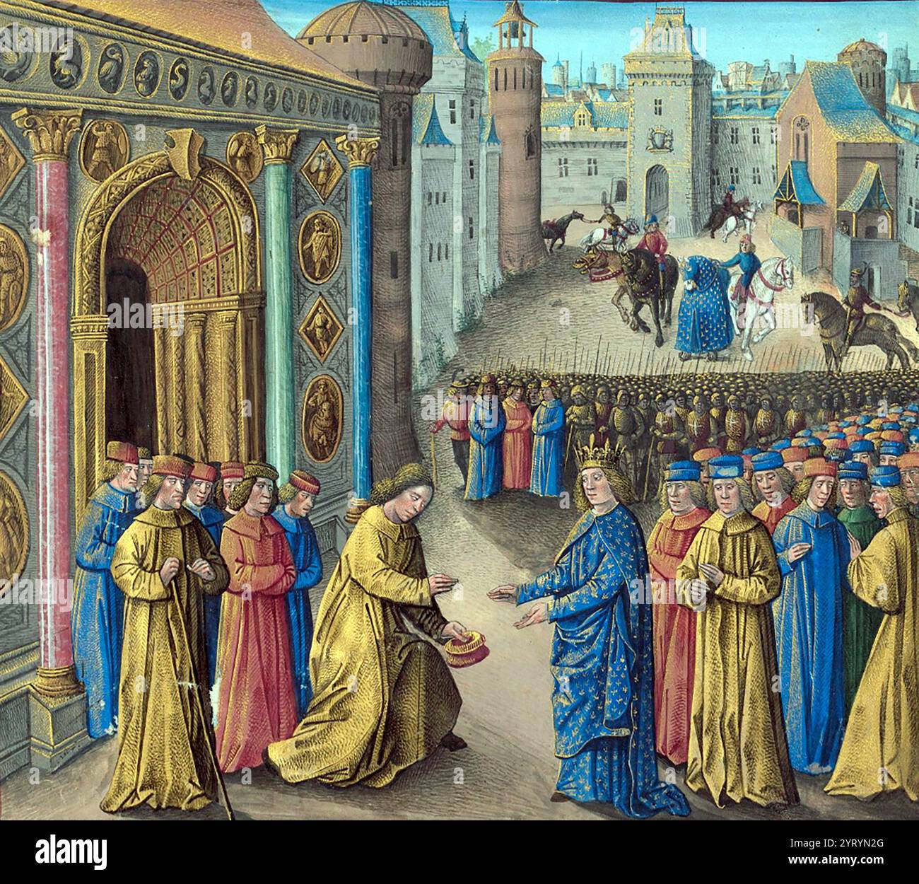 Raymond Of Poitiers Welcoming Louis VII in Antioch Stock Photo - Alamy