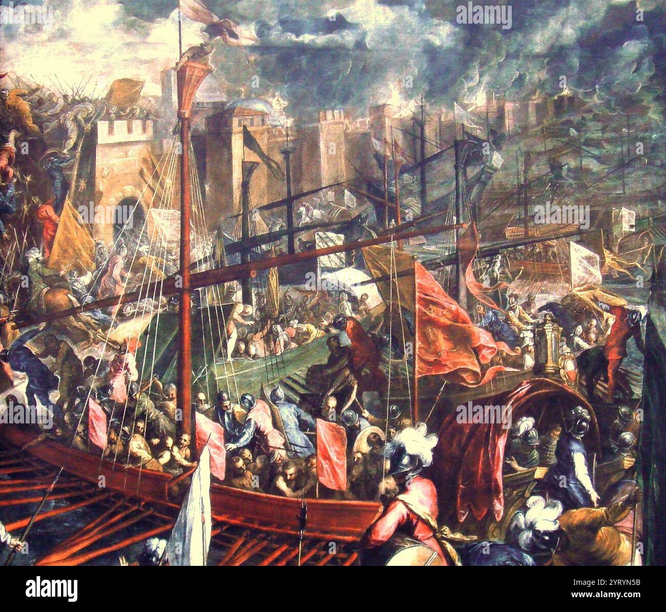 The Taking of Constantinople during the Fourth Crusade. 1204 Stock ...