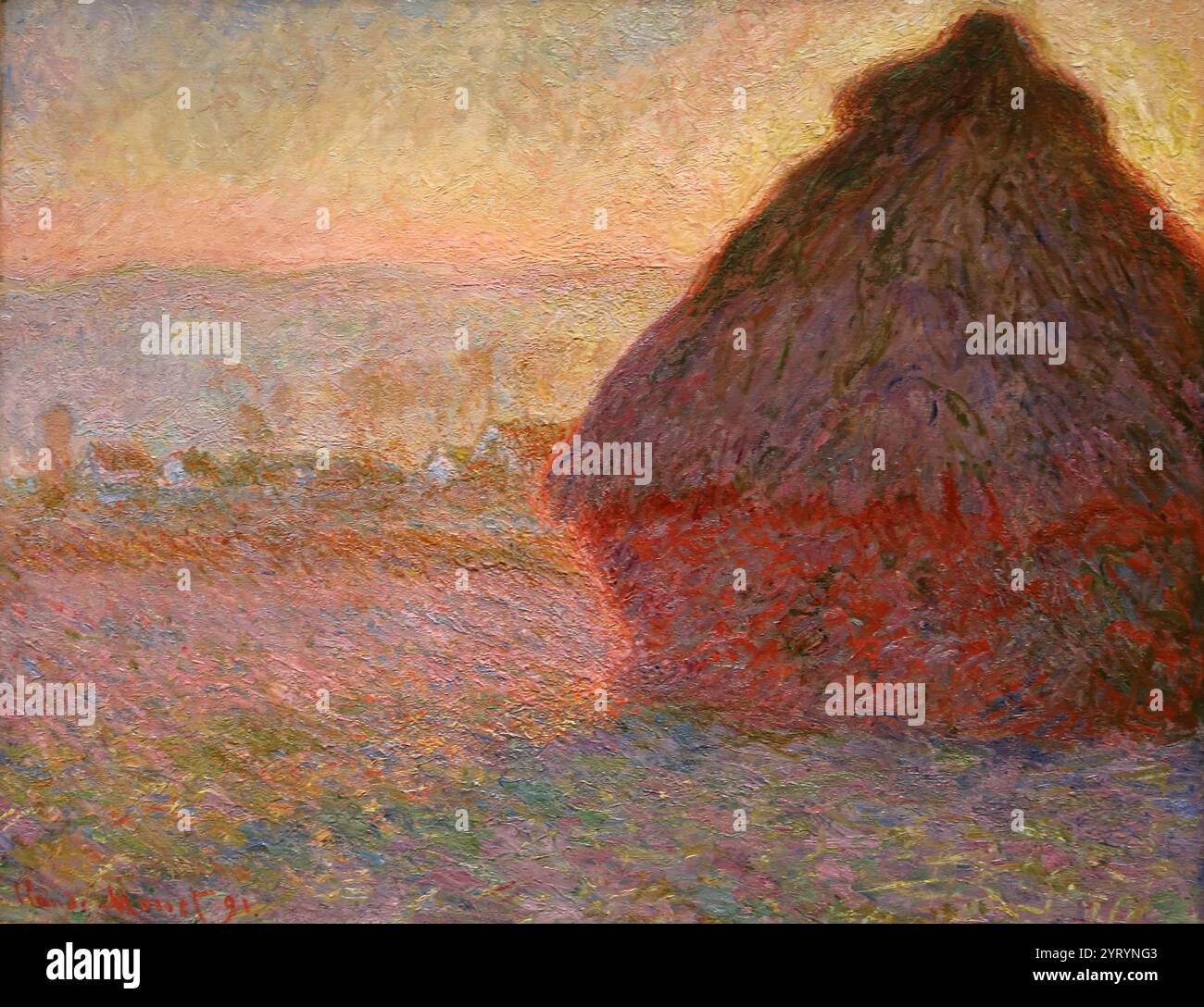 Grain stack. (Sunset.), 1890?91. Oil on canvas. Museum of Fine Arts ...