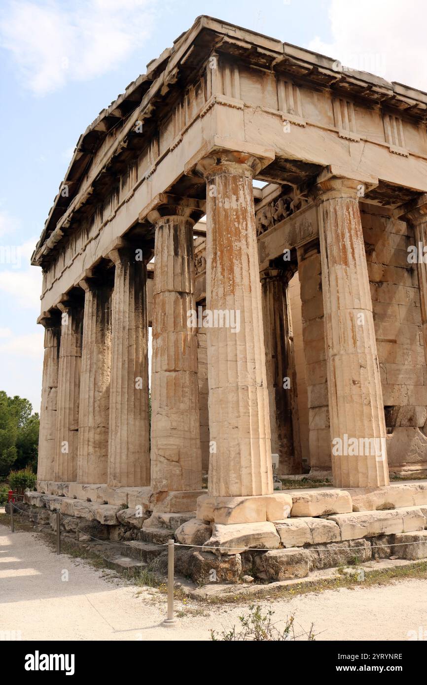 The Temple of Hephaestus or Hephaestion is a Doric peripteral temple ...